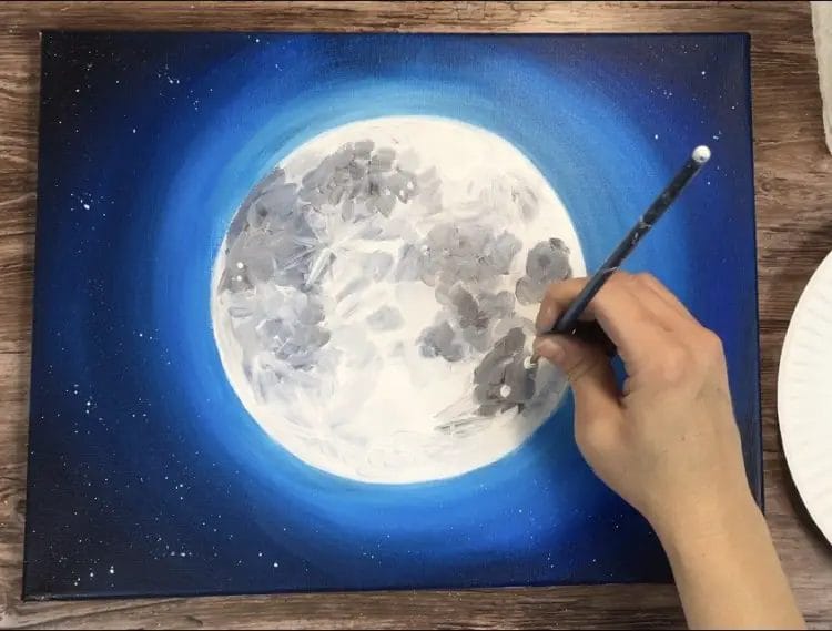 How To Paint A Moon Acrylic? | CraftersMag